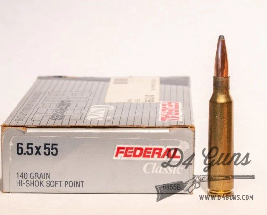 Federal Classic 6.5×55 140gr Hi-Shok SP 20 Rounds 029465089832 6555B ...