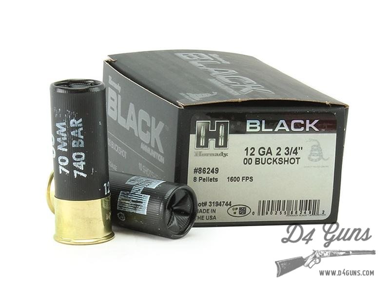 Hornady 86249 Black 12 Gauge 2.75 00 Buck Buckshot 10 Shells ...