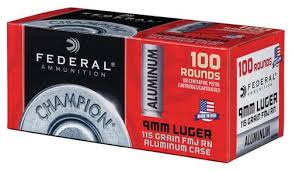Federal 9mm 115 gr FMJ – RN- 100 Rounds – 604544618815 | D4 Guns