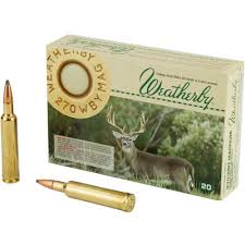 Weatherby .270 WBY MAG 130gr Ultra High Velocity 20 Rds UPC- 747115010264 | D4 Guns