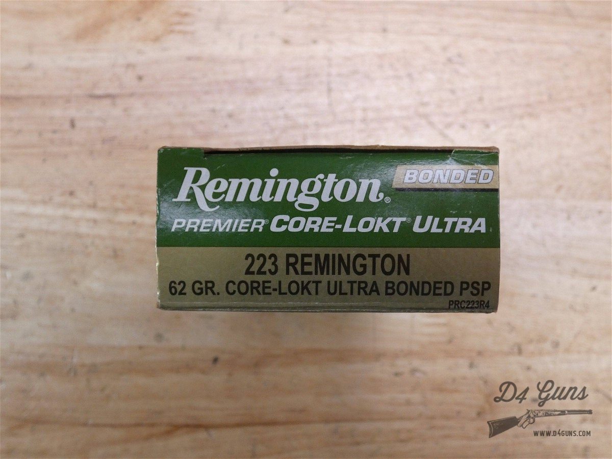 Remington Core-Lokt Ultra .223 Rem - 62gr - Brass - 20 Per Box ...