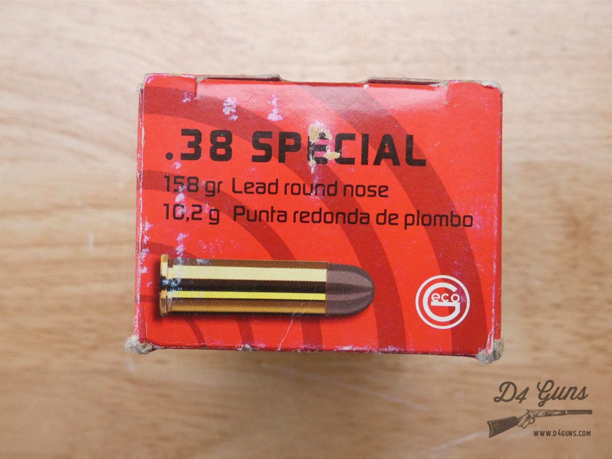 Geco .38 Special - 158gr - Brass - LRN - 50 Rnds - Germany - 38 Spl - Pistol Ammunition at ...