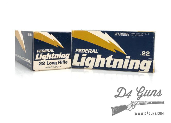 Federal Lightning .22LR High Velocity – Vintage – 50 Rounds ...