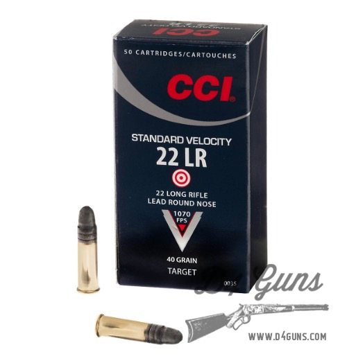 CCI Standard .22 LR – 40gr – Brass – LRN – 50 Rounds – 35 – Plinking ...
