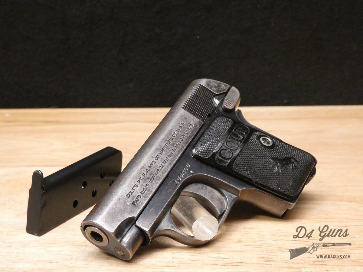 Colt M1908 Hammerless Vest Pocket - .25 ACP - MFG 1917 - Little Pow ...