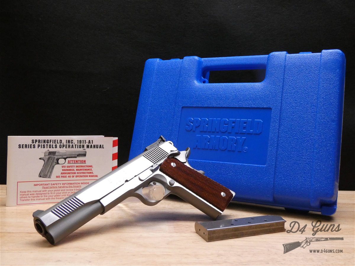 Springfield Armory Long Slide 1911 - .45 ACP - Wood Grips - OG Case ...