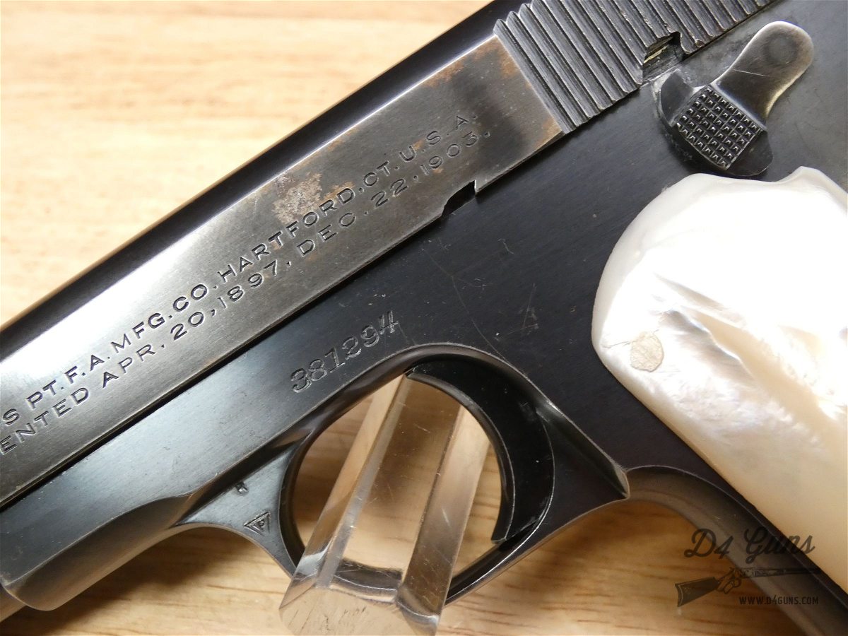Colt M1903 Pocket Hammerless - .32 ACP - W/ Extra Grips + Mag - Mfg ...