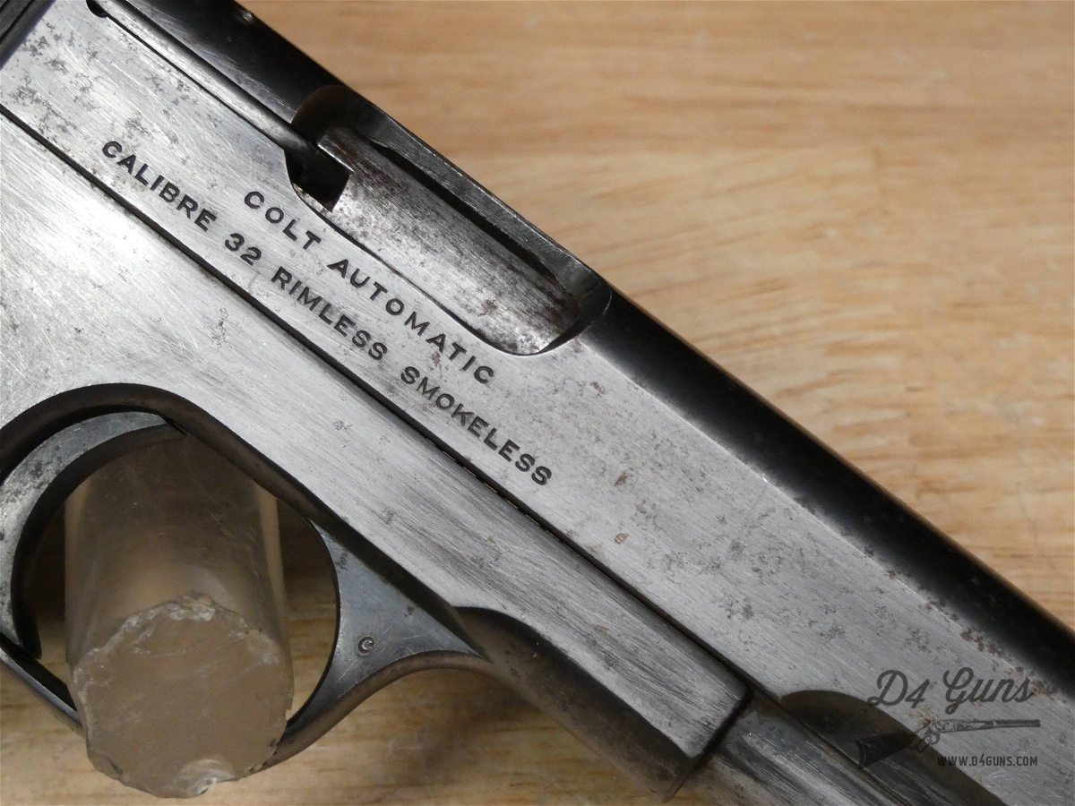 Colt M1903 Pocket Hammerless - .32 ACP - Mfg 1919 - Sleek Pistol - Semi ...