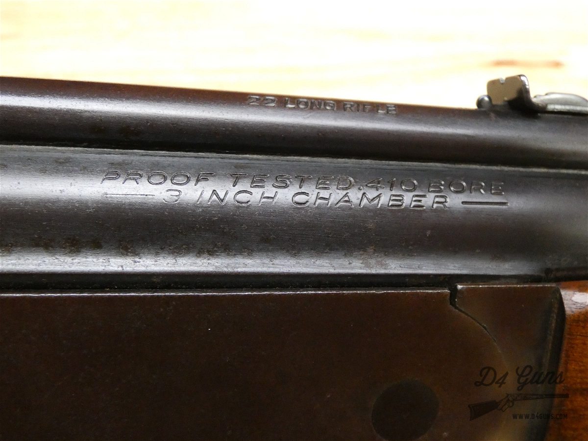 Stevens Model 22-410 - .22 LR & .410 GA - Combination Gun! - Single ...