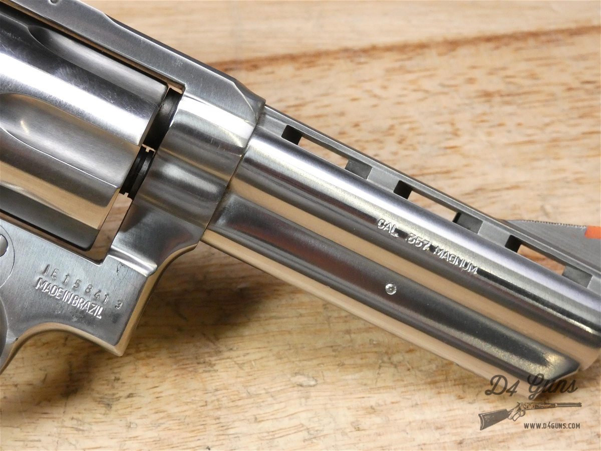 Taurus 689 - .357 Mag - 4 Inch Barrel - Vent Rib - Stainless Revolver ...