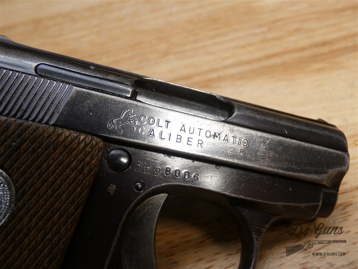 Colt Junior - .25 ACP - Colt Automatic - Mfg. 1973 - Pocket Pistol ...