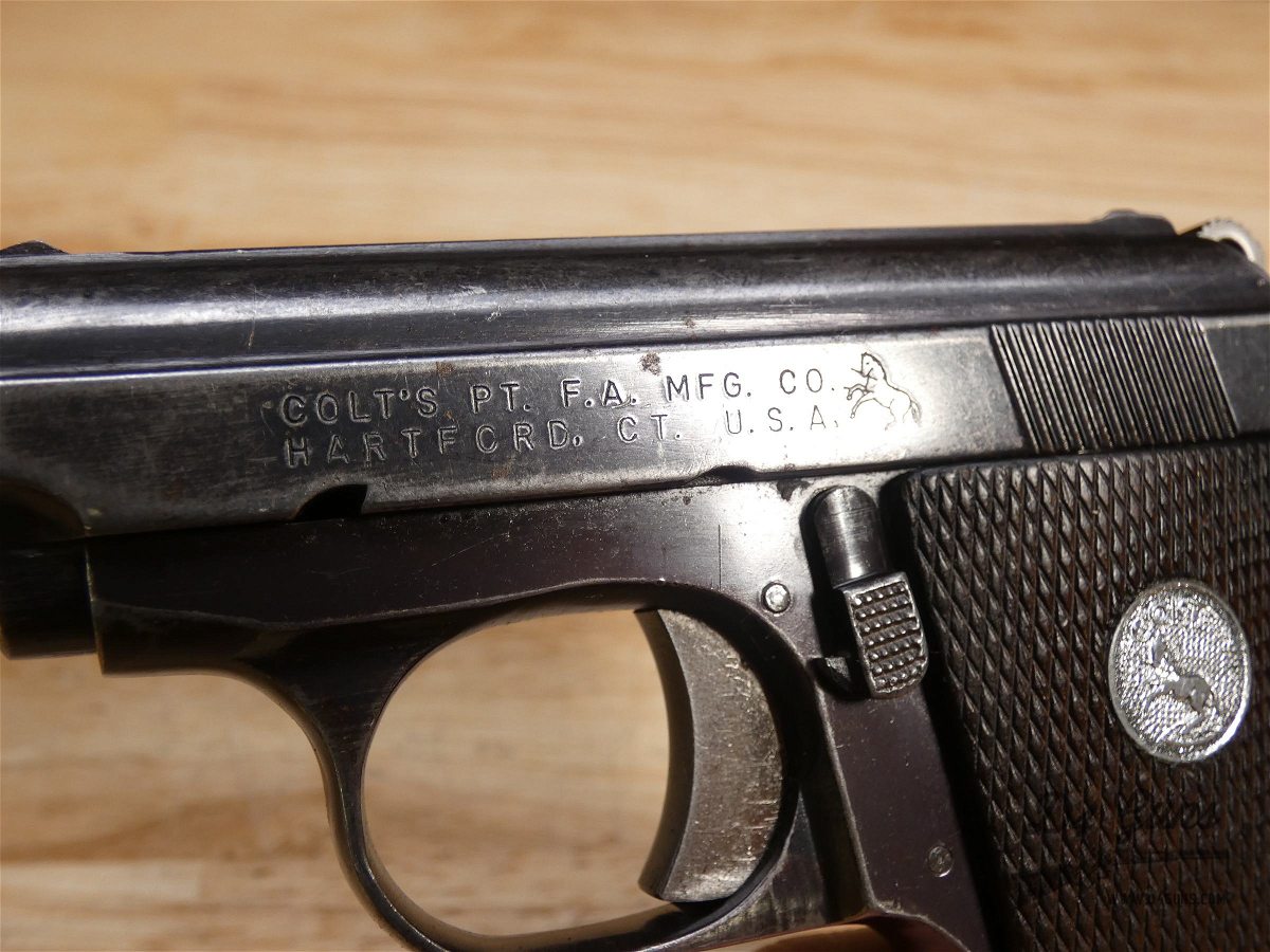 Colt Junior - .25 ACP - Colt Automatic - Mfg. 1973 - Pocket Pistol ...
