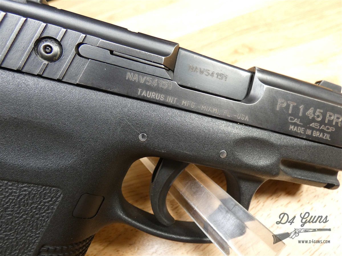 Taurus PT145 Pro - .45 ACP - W/ Mag - PT 145 w/ Case - Millennium ...