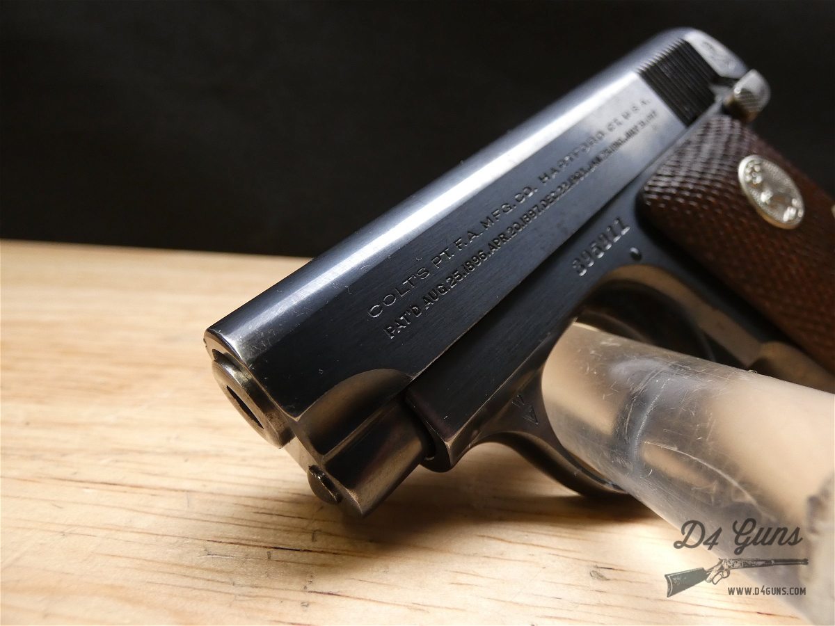 Colt M1908 Hammerless Vest Pocket - .25 ACP - w/ Mag - Mfg. 1933 - 1908 ...