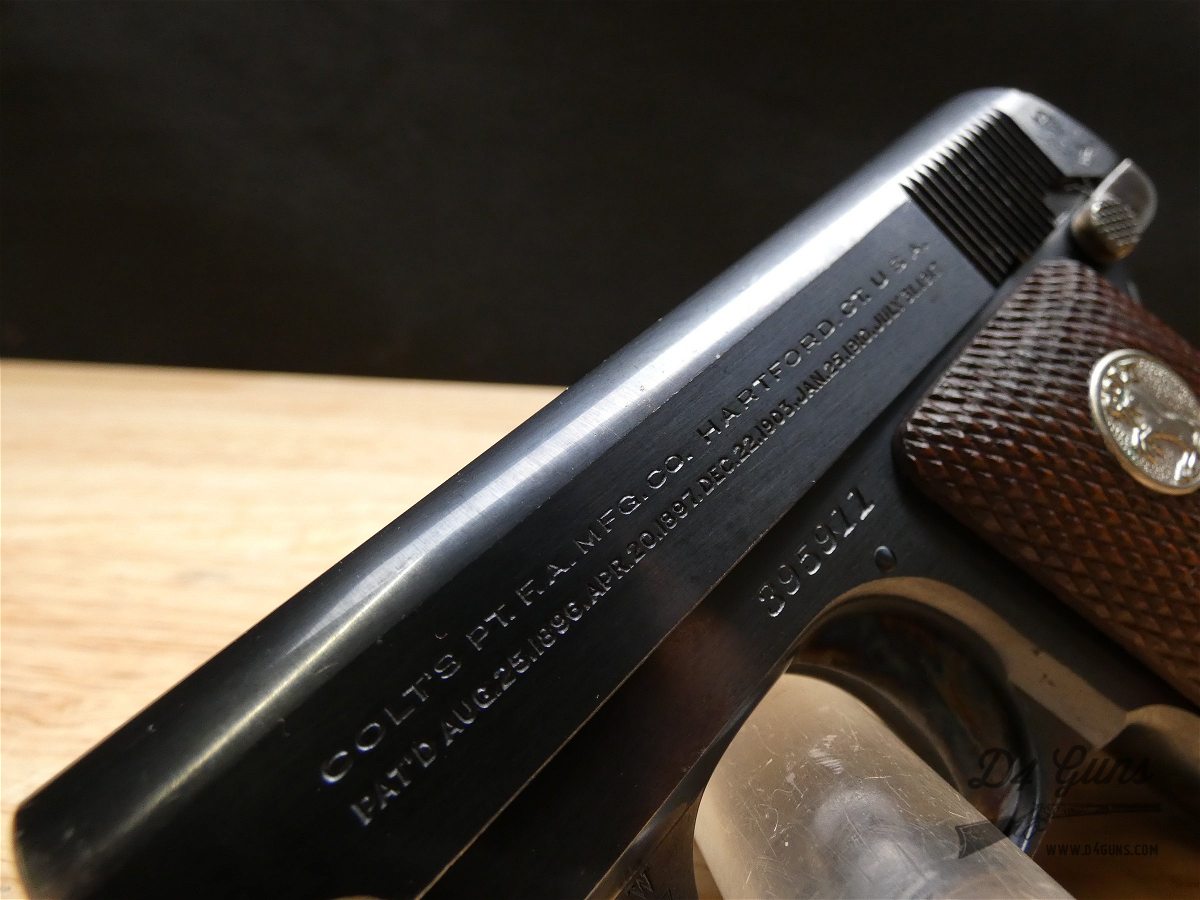 Colt M1908 Hammerless Vest Pocket - .25 ACP - w/ Mag - Mfg. 1933 - 1908 ...