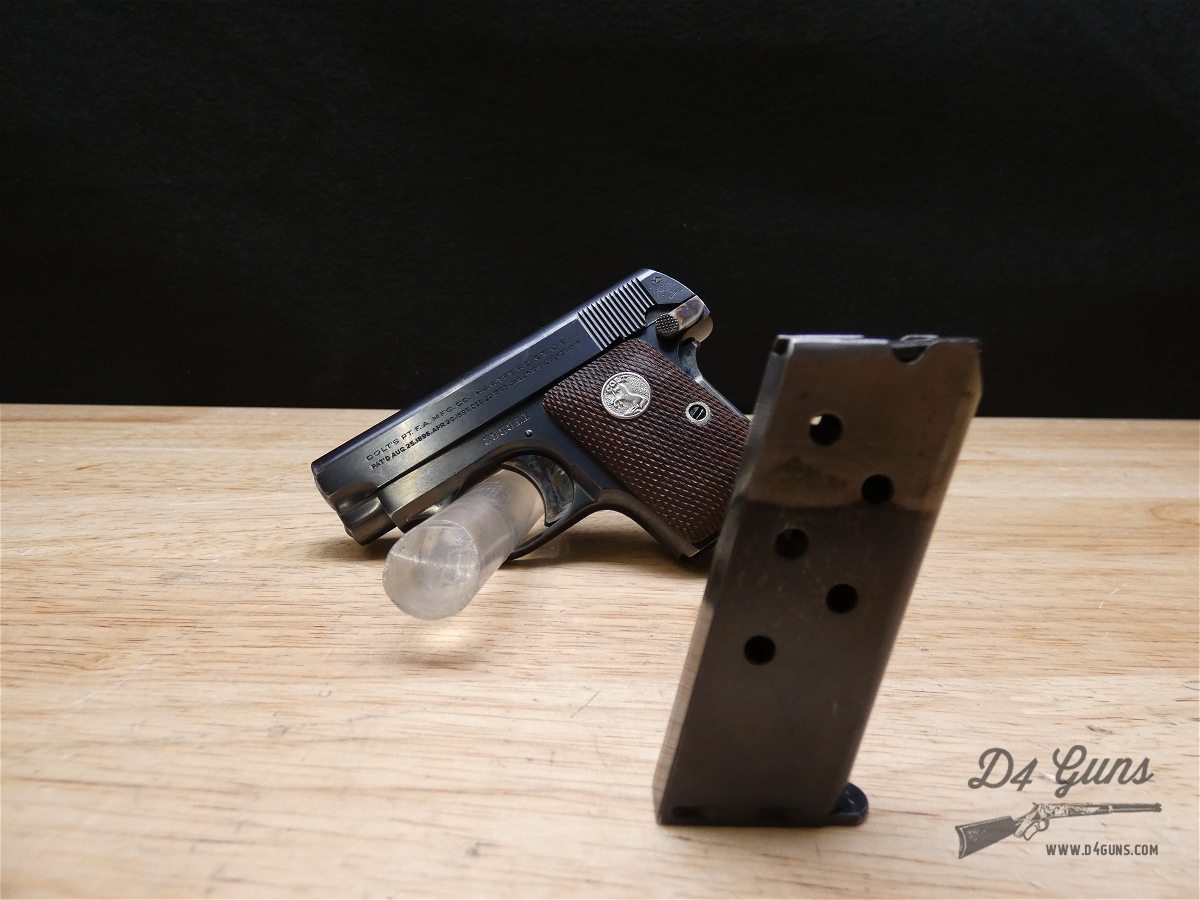 Colt M1908 Hammerless Vest Pocket - .25 ACP - w/ Mag - Mfg. 1933 - 1908 ...