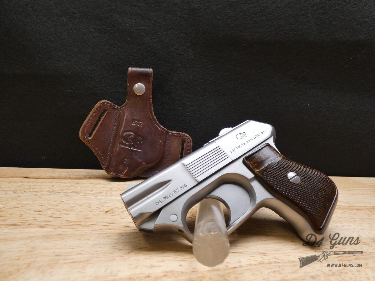 COP 4-Shot Derringer - .38 SPL & .357 Mag - RARE Stainless -w/Holster ...