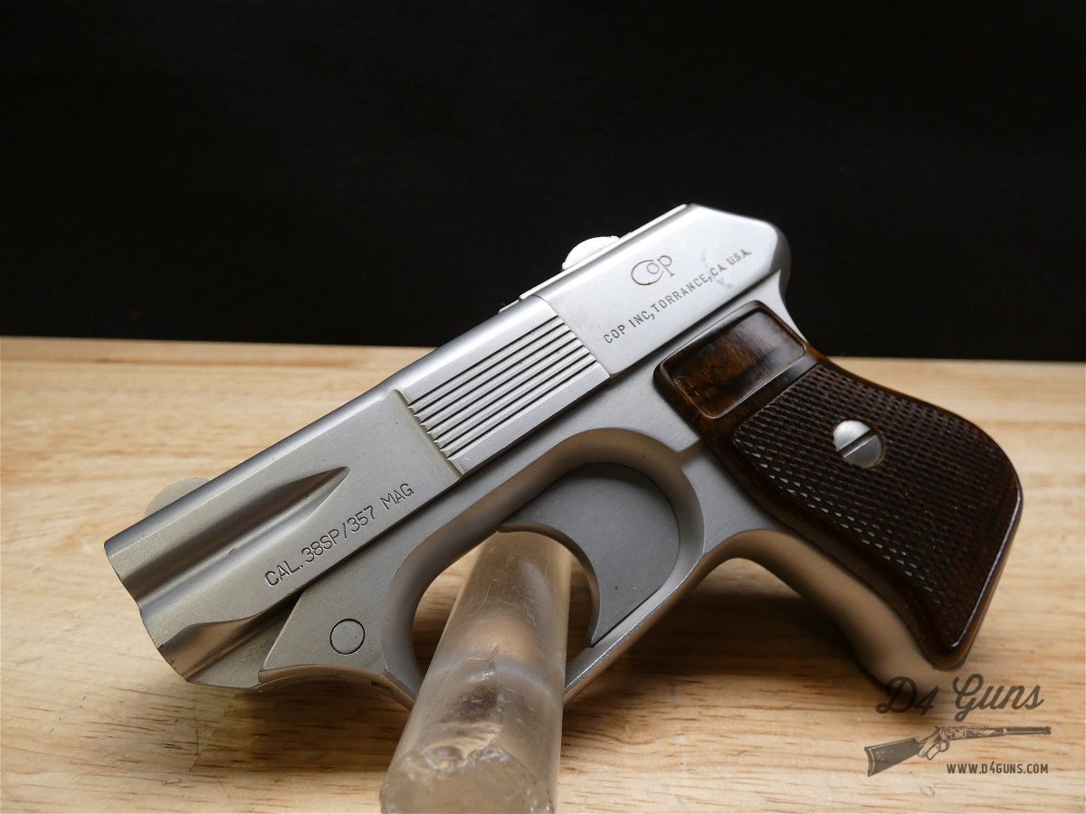 COP 4-Shot Derringer - .38 SPL & .357 Mag - RARE Stainless -w/Holster ...