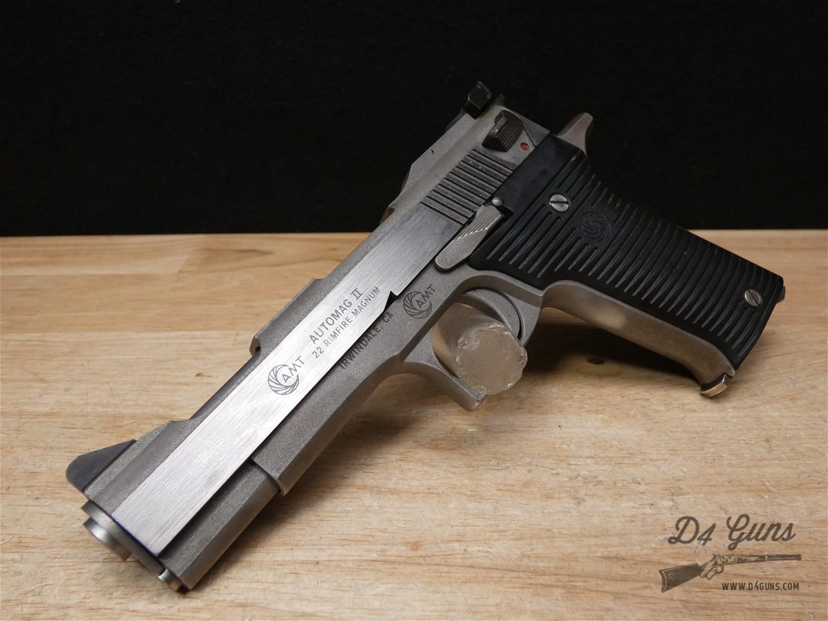 AMT AutoMag II - .22 Magnum - w/ 1 MAG - Stainless - Target Pistol ...