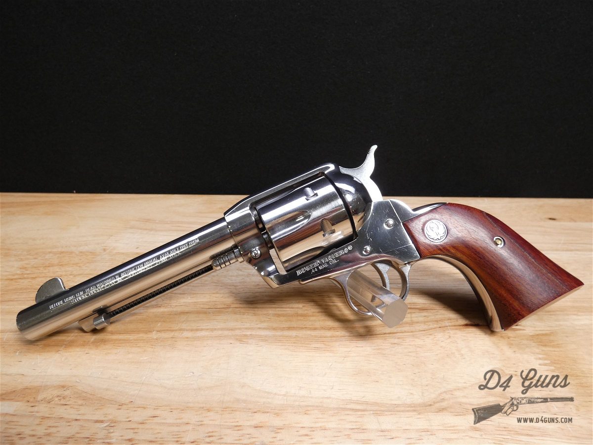 Ruger Vaquero - .44 Mag - MFG 2003 - Stainless Steel - 6 Gun - SA - 44 ...