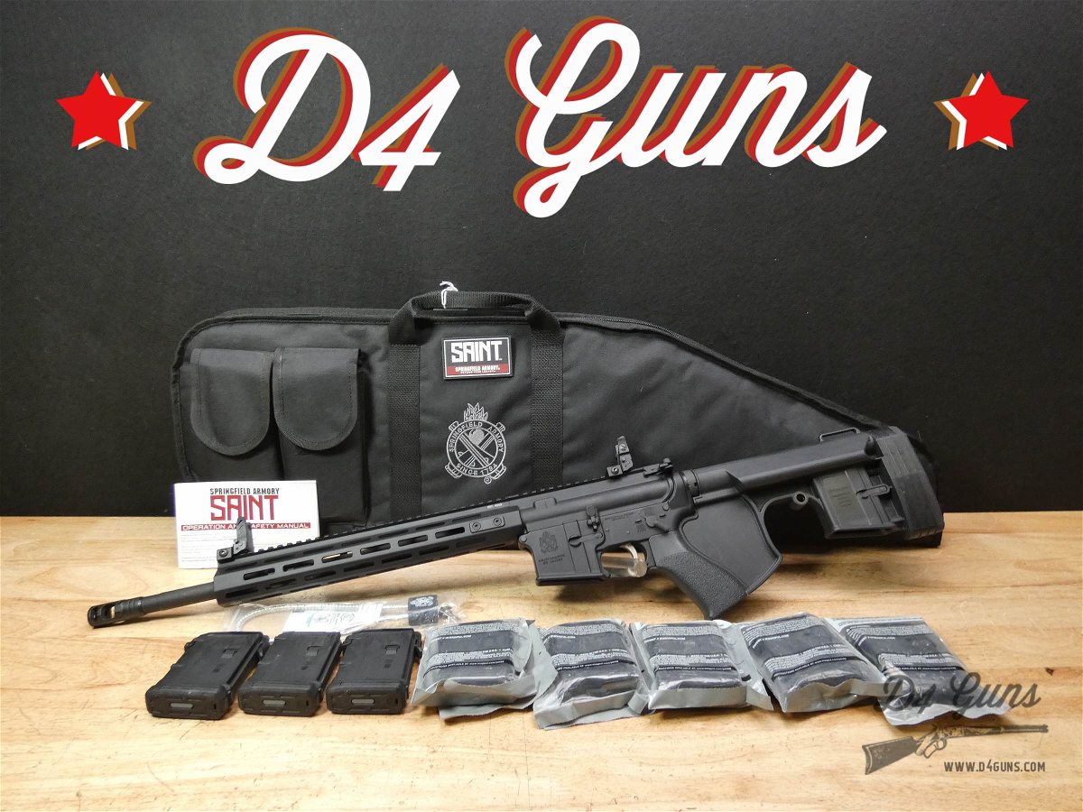 Springfield Saint - 5.56 NATO - Featureless - AR15 - MLOK - w/Case & 8 ...