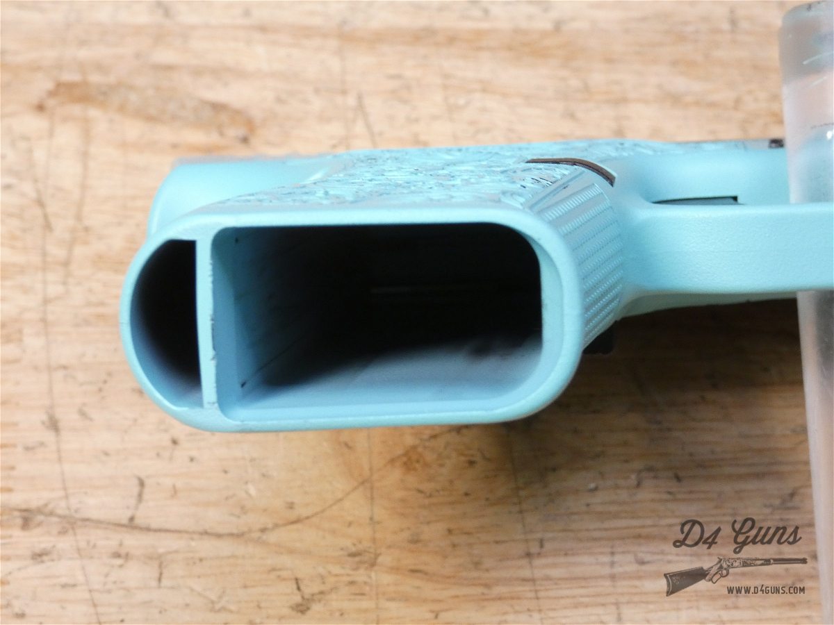 Glock 43X - 9mm - CCW - Tiffany Blue - Glock & Roses - Engraved - w ...