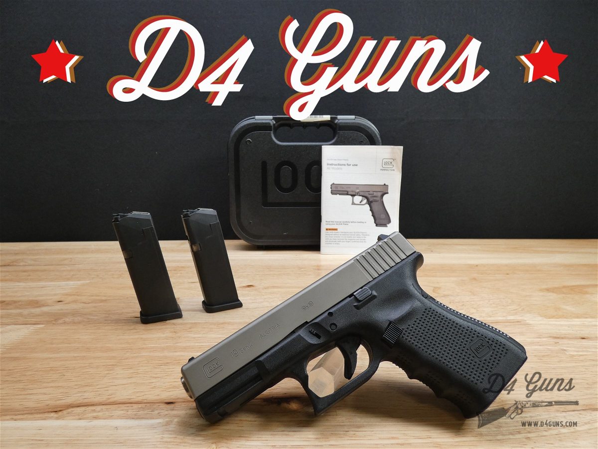 Glock 19 Gen 4 - 9mm - NiB-X - Two Tone - G19 - Gen4 - Semi Auto ...