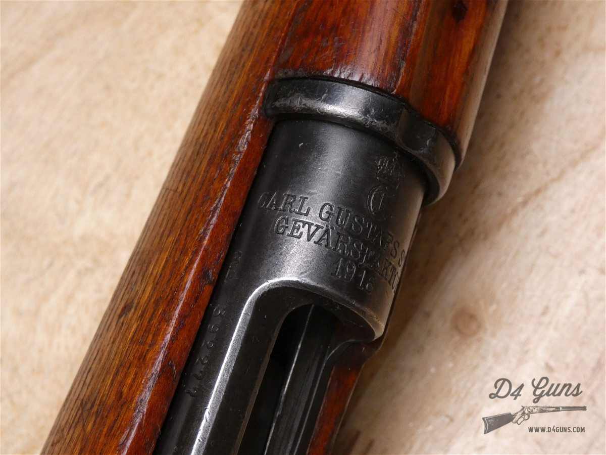 Carl Gustafs M38 Swedish Mauser - 6.5x55mm Swede - MFG 1916 - C - Bolt ...