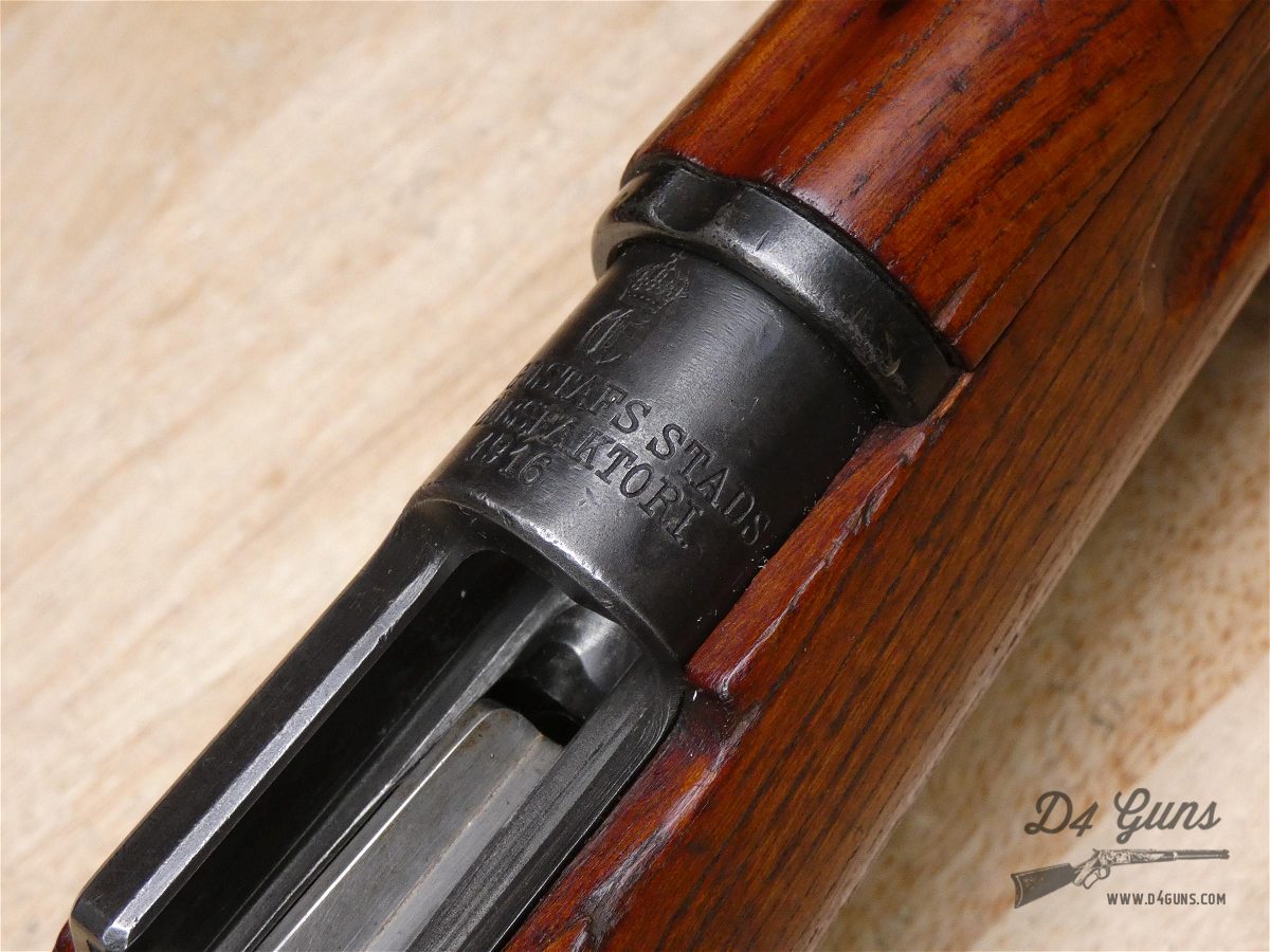 Carl Gustafs M38 Swedish Mauser - 6.5x55mm Swede - MFG 1916 - C - Bolt ...