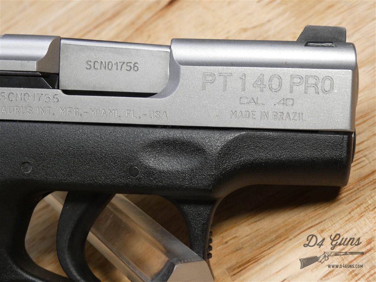 Taurus PT 140 Pro - .40 S&W - OG Case & 2 Mags! - Millenium - SS - Bi-Tone - Semi Auto Pistols ...