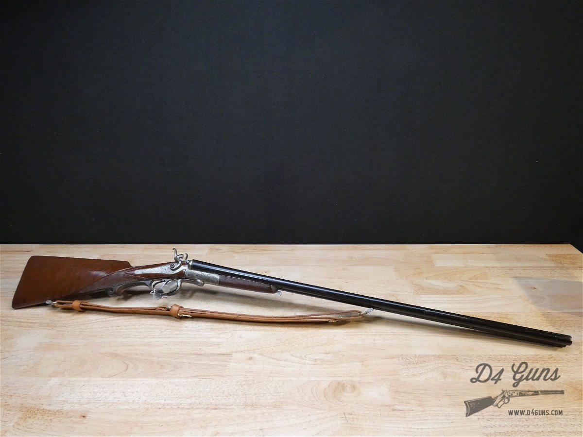 Engraved Underlever SXS 16GA Shotgun Monte Carlo Percussion Double Trigger! - Side By Side ...