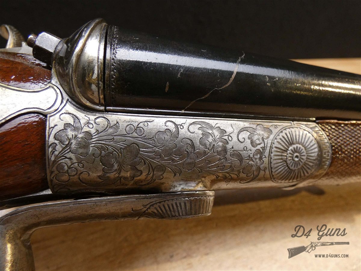 Engraved Underlever SXS 16GA Shotgun Monte Carlo Percussion Double Trigger! - Side By Side ...