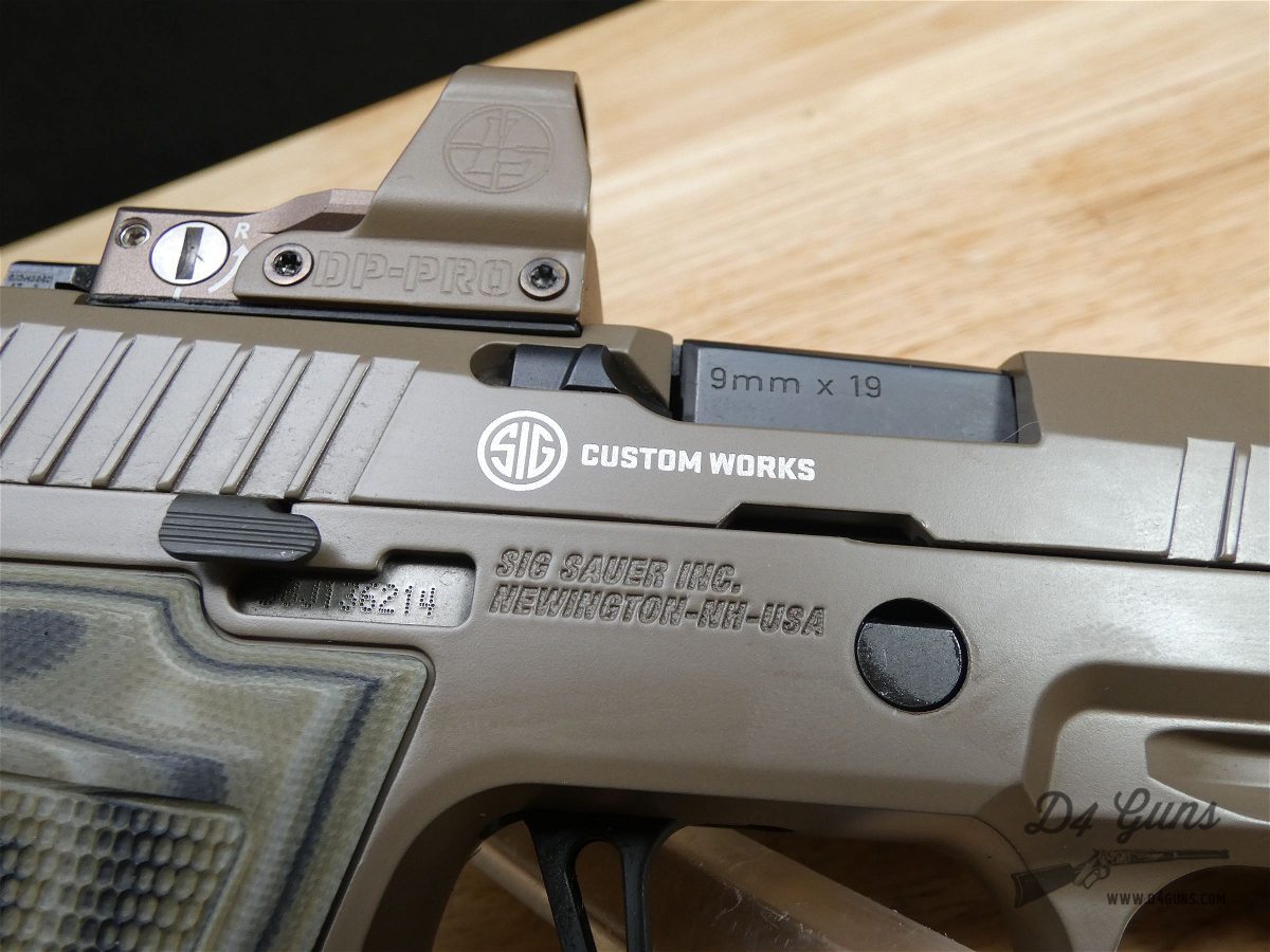 Sig Sauer P320 AXG Scorpion Custom Works FDE - 9mm - w/ Delta Point Pro ...