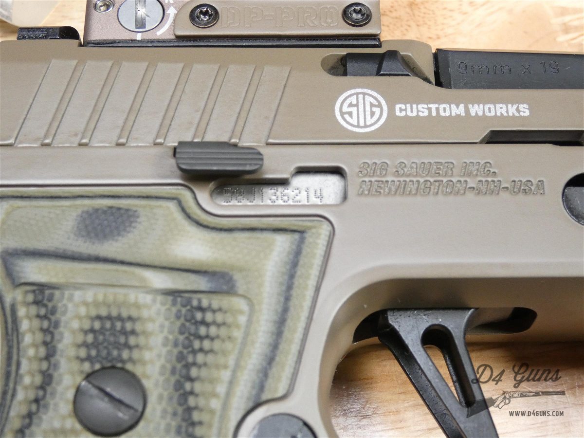 Sig Sauer P320 AXG Scorpion Custom Works FDE - 9mm - w/ Delta Point Pro ...