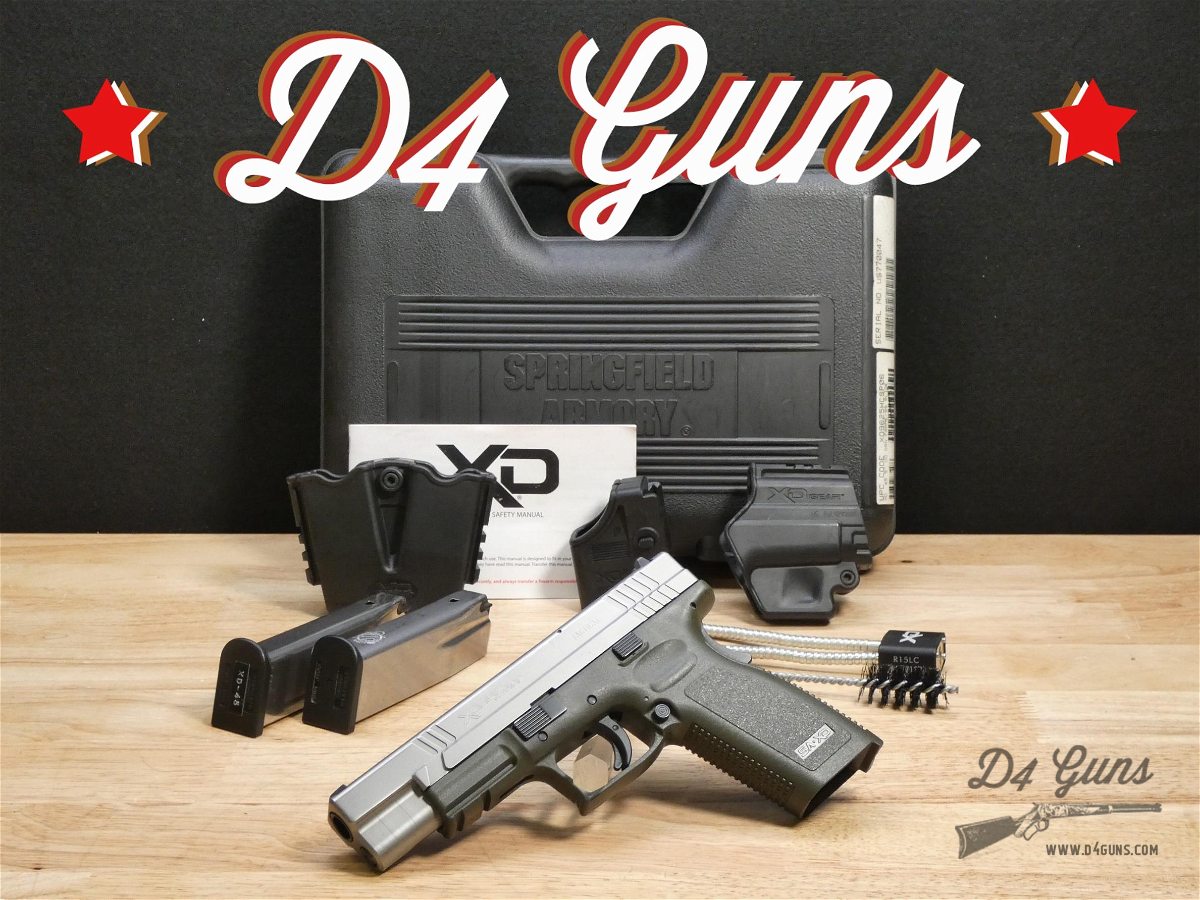 Springfield XD-45 Tactical - .45 ACP - 45 AUTO - 2 Mags + Case - XD45 ...