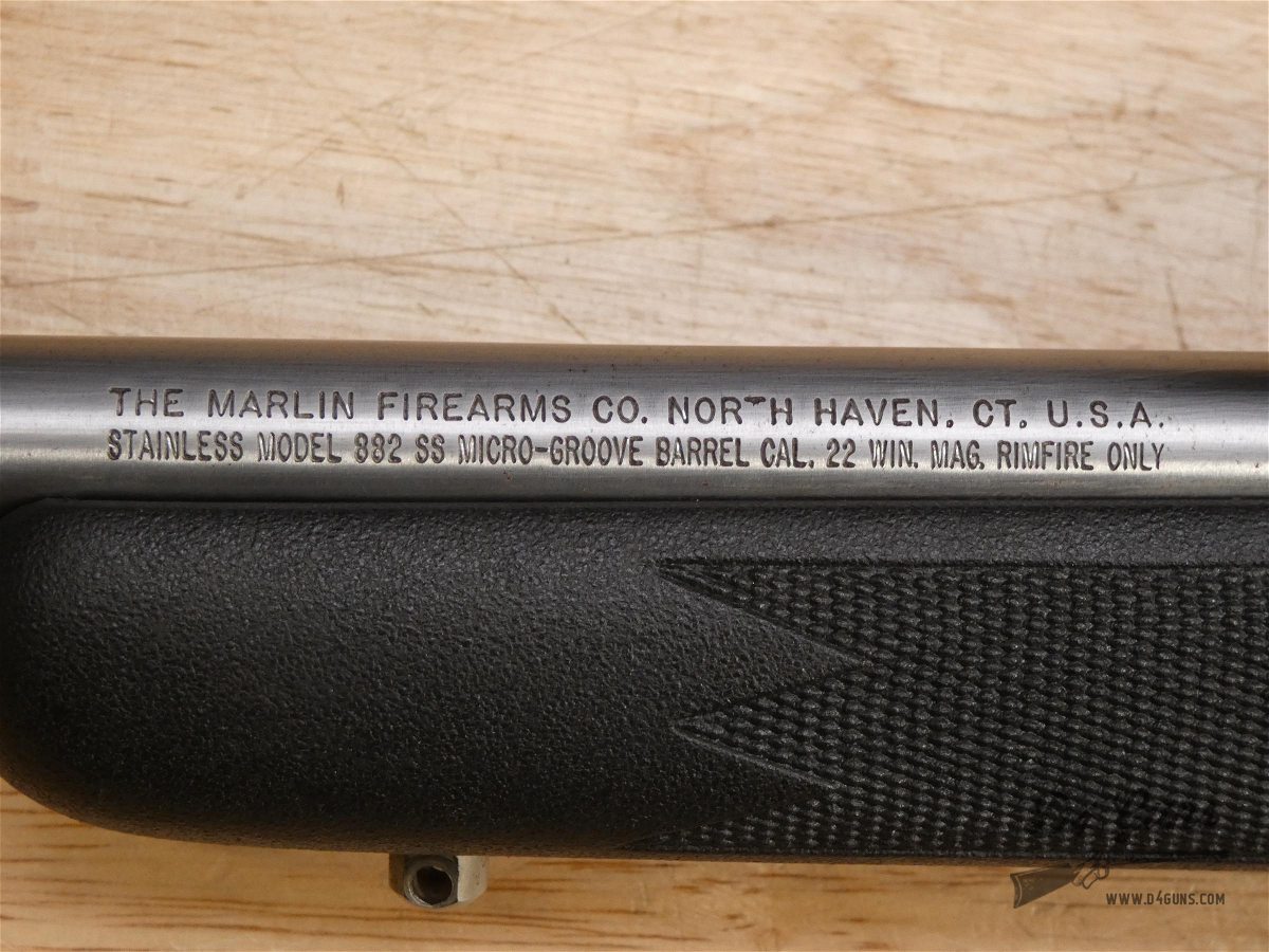 Marlin Model 882 SS - .22 Win Mag - 882SS - Stainless Steel - W/ Mag ...