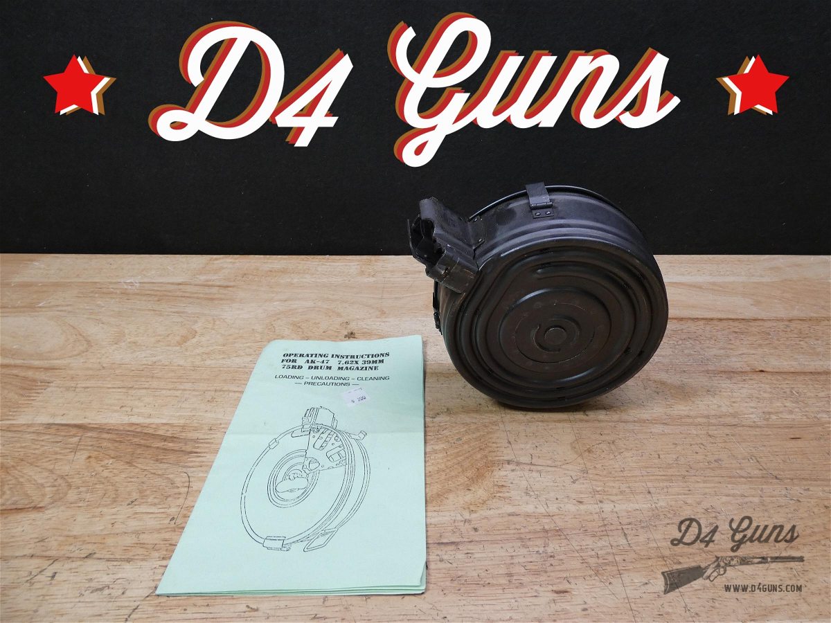 Norinco Triangle 36 Drum Magazine - 7.62x39 - PreBan - 75 Rounds - w ...