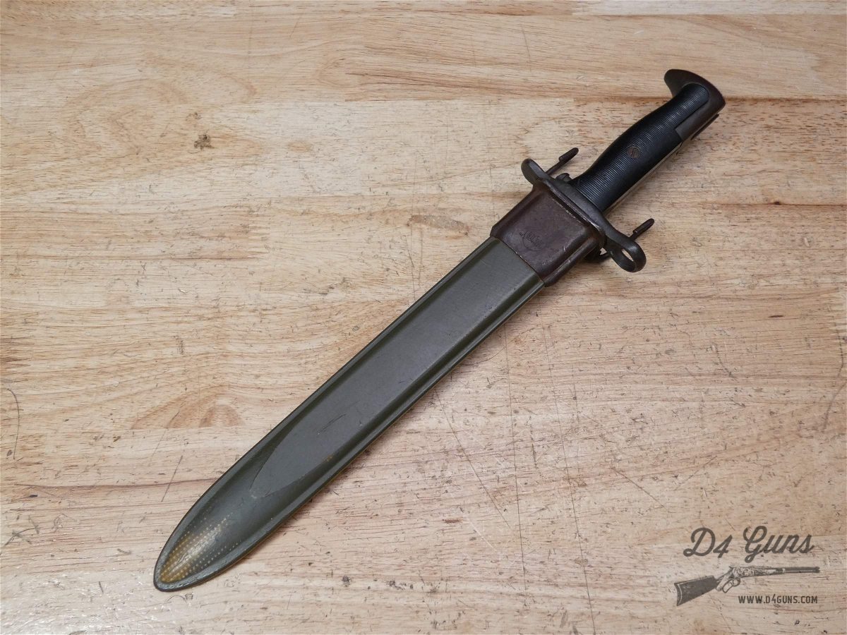 PAL US M1905 Bayonet - 10in - w/ Scabbard - M1942 - for M1 Garand ...