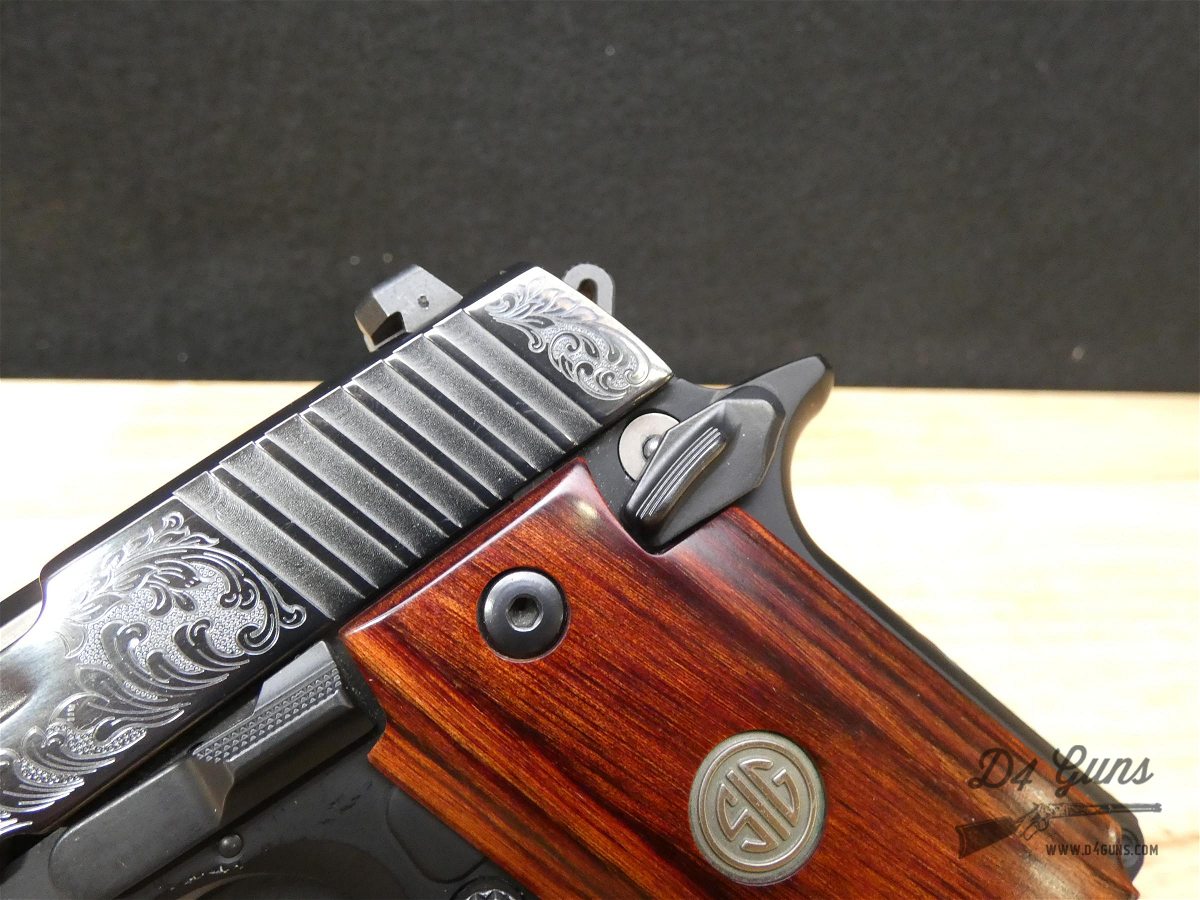 Sig Sauer P938 Engraved Rosewood - 9mm - w/ Case & 2 Mags - SAO - P938 ...