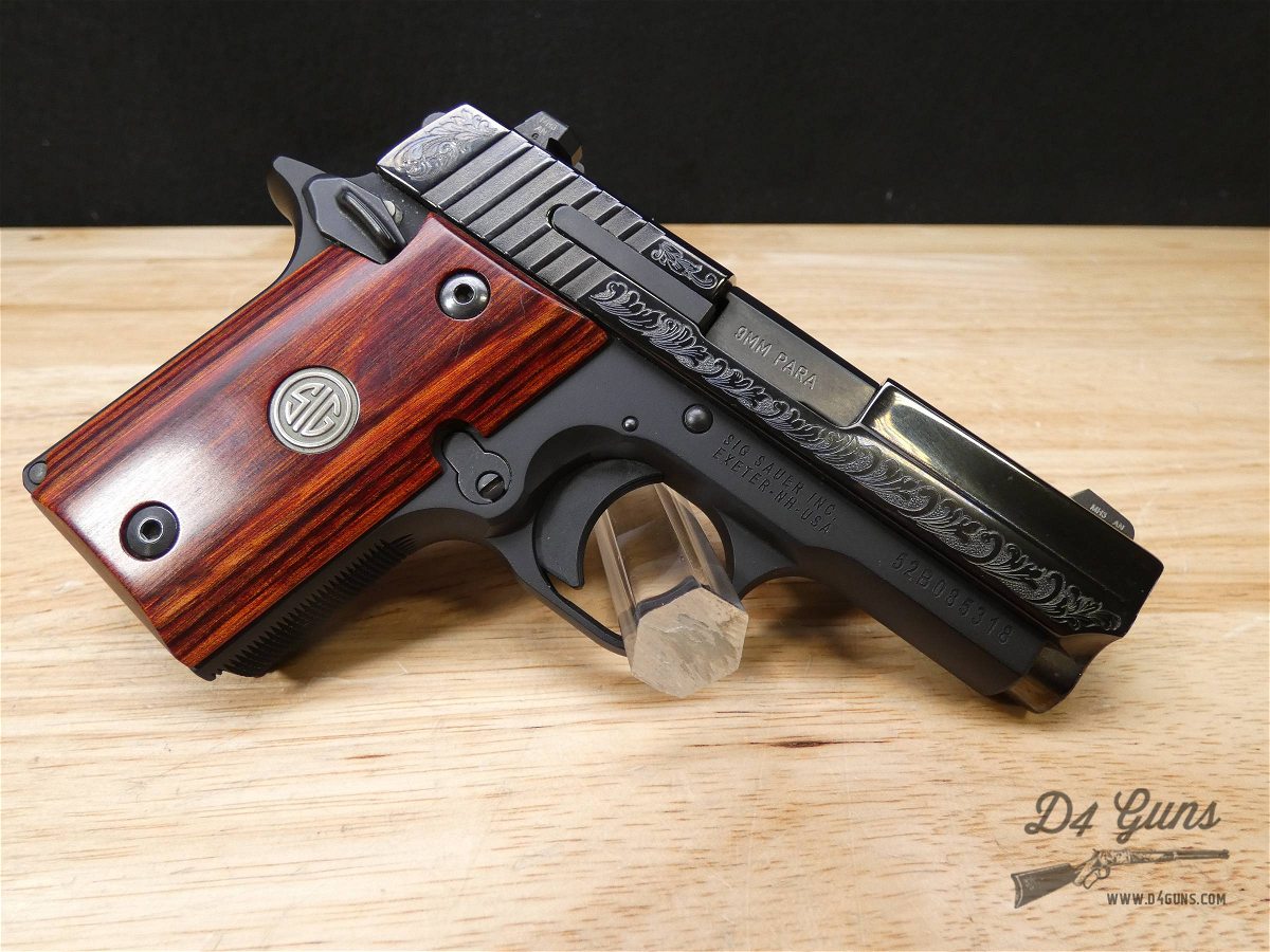 Sig Sauer P938 Engraved Rosewood - 9mm - w/ Case & 2 Mags - SAO - P938 ...