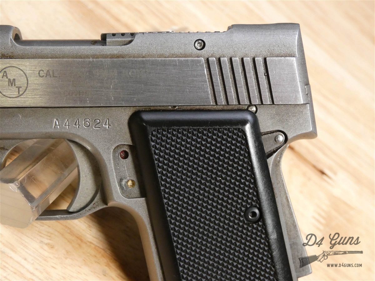 AMT Backup - .380 ACP/ 9MM Kurz - Stainless - w/Mag - Pocket Pistol ...