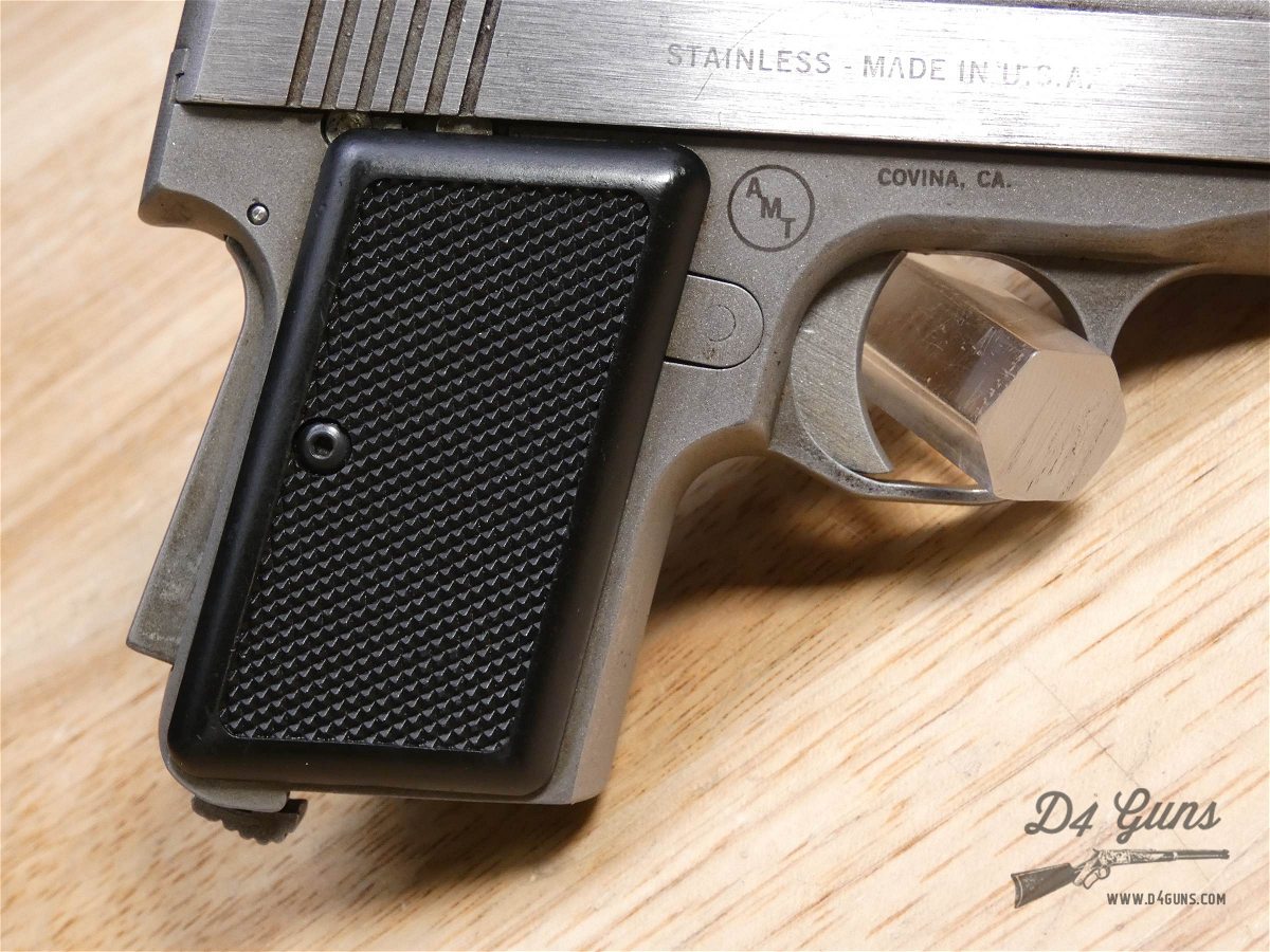 AMT Backup - .380 ACP/ 9MM Kurz - Stainless - w/Mag - Pocket Pistol ...