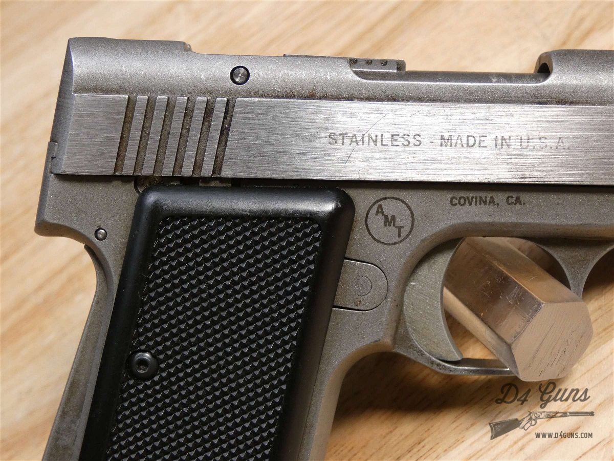 AMT Backup - .380 ACP/ 9MM Kurz - Stainless - w/Mag - Pocket Pistol ...