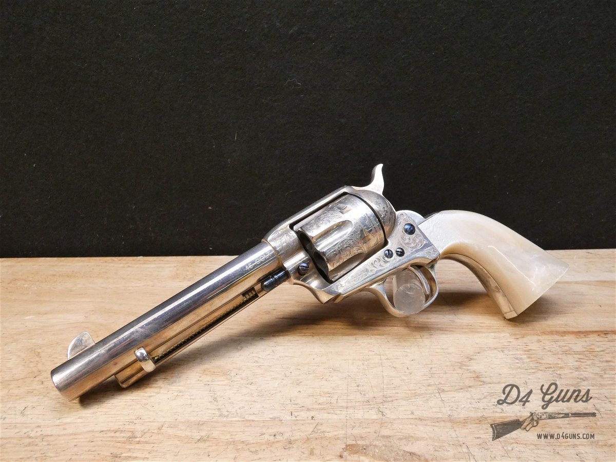Uberti 1873 SAA Cattleman - .45 Colt - Engraved - Peacemaker - Pearl ...