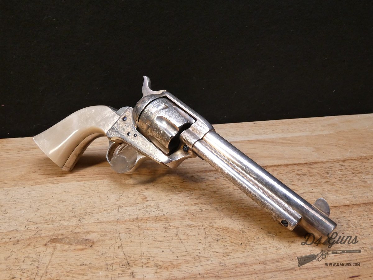 Uberti 1873 SAA Cattleman - .45 Colt - Engraved - Peacemaker - Pearl ...