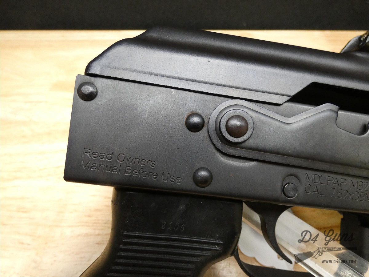 Zastava PAP M92PV - 7.62x39 - CAI Import - M92 PV AK Pistol - Draco ...