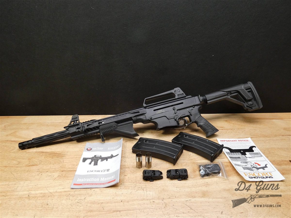 Hatsan Escort DF12 VTS - 12ga - AR Shotgun - Carry Handle - w/2 Mags ...