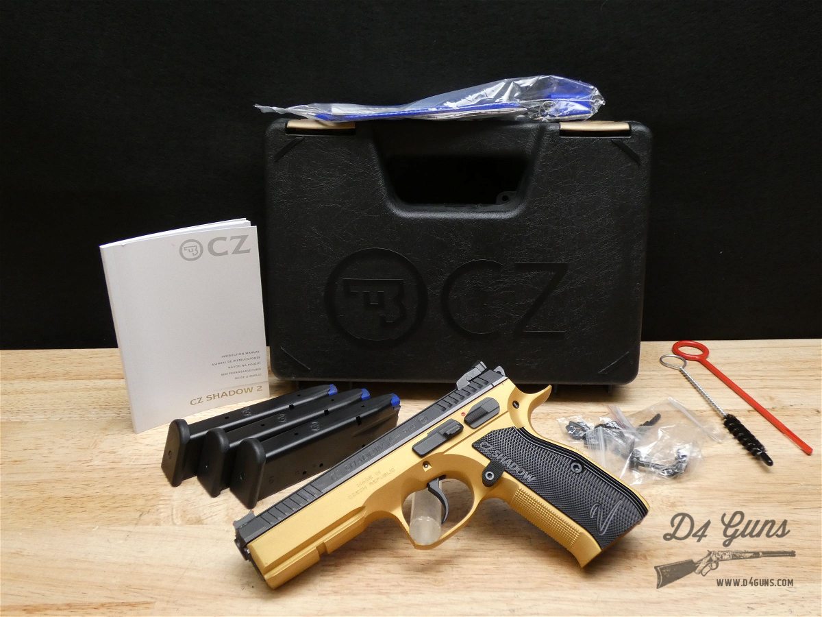CZ Shadow 2 Gold - 9mm - 2018 - Comp - USPSA - Case & 3 Mags - Limited ...