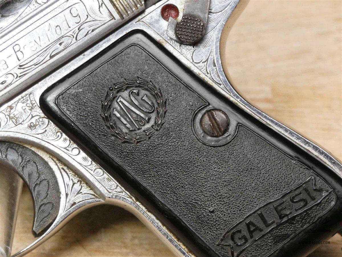 Galesi Model 9 - .25 ACP / 6.35mm - Engraved Nickel - MFG 1949 - IAG ...
