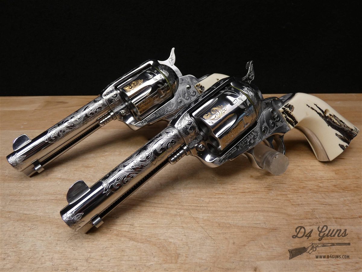 Ruger New Vaquero 2-Gun Set - .45 LC - Stainless & Gold Factory ...